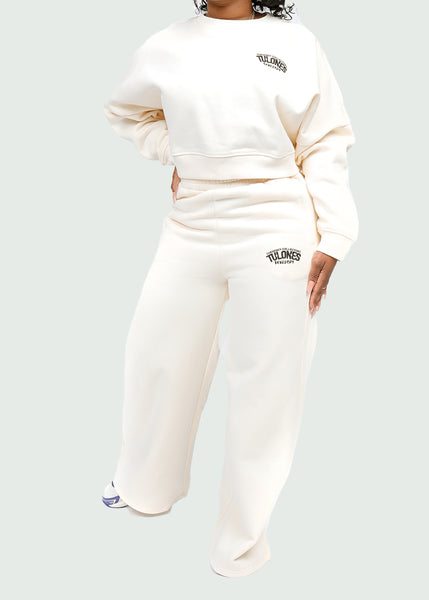 Staple Crewneck Cropped Women Cream – Tulones